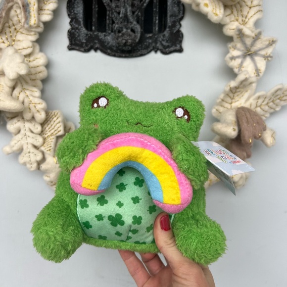 Cuddle Barn | Toys | Nwt Cuddle Barn Rainbow Frog 7s Style Plush | Poshmark